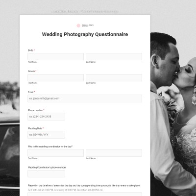 14 Free Photography Form Templates - Lightfolio