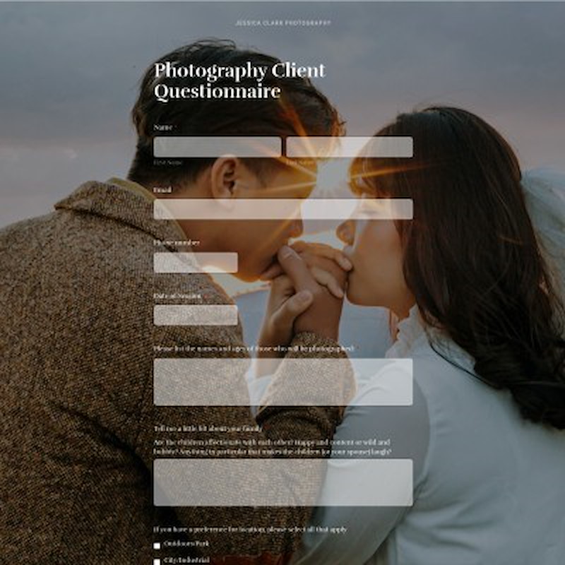 12 Free Photography Form Templates - Lightfolio