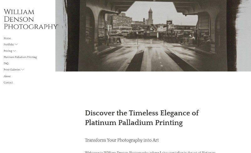 Platinum Palladium Printing - William Denson Photography
